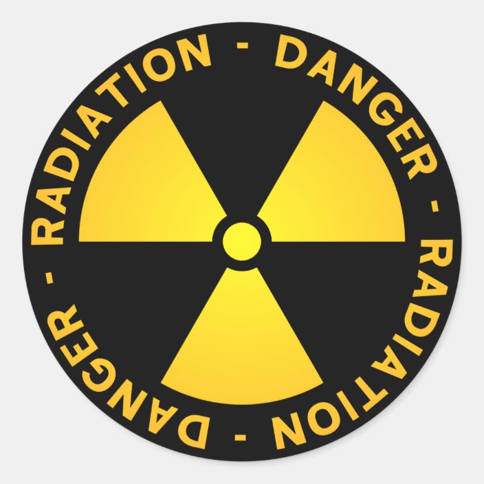 Yellow Radiation Warning Classic Round Sticker | Zazzle.co.uk