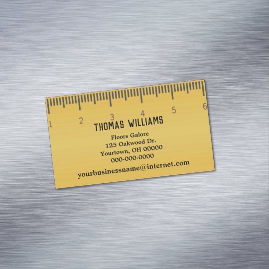 yellow ruler graphic Magnetic business card | Zazzle.co.uk