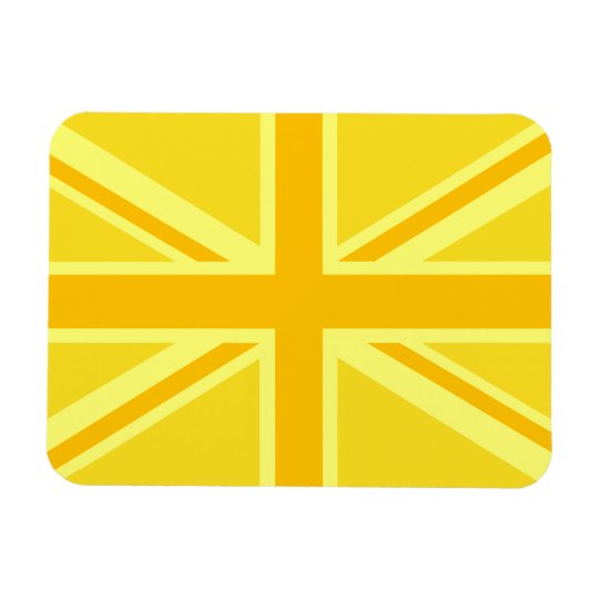 Yellow Yellow Union Jack British Flag Background Magnet | Zazzle.co.uk