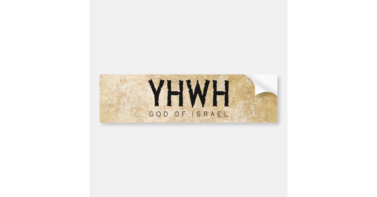 YHWH (Jehovah) Bumper Sticker | Zazzle
