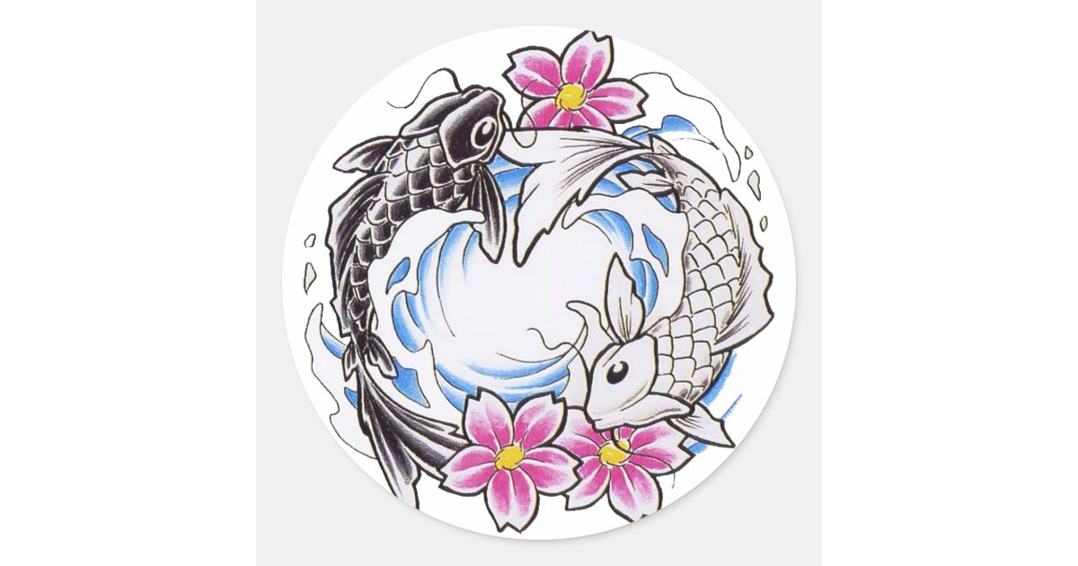 Yin Yang Classic Round Sticker | Zazzle