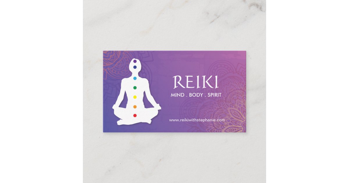 Yoga and Reiki Business Cards | Zazzle