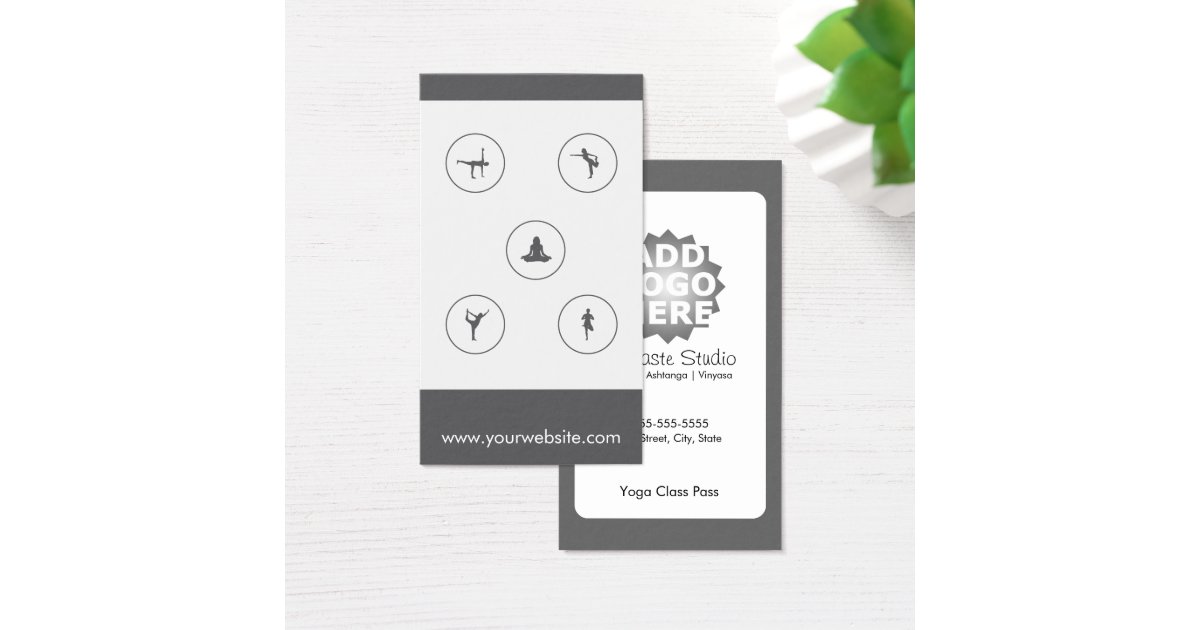 Yoga Business Card 5 Class Pass | Zazzle