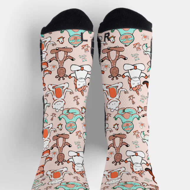 Yoga poses pattern | Yoga seamless pattern 51 iPad Socks | Zazzle