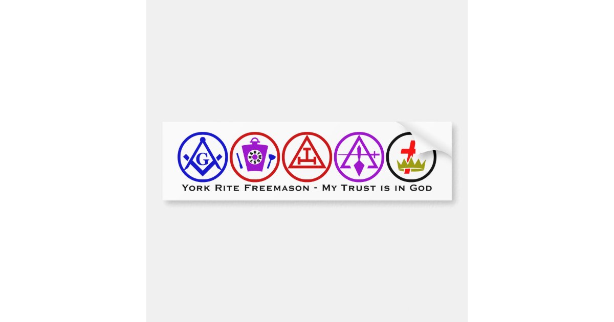 York Rite Trust in God Bumper Sticker | Zazzle