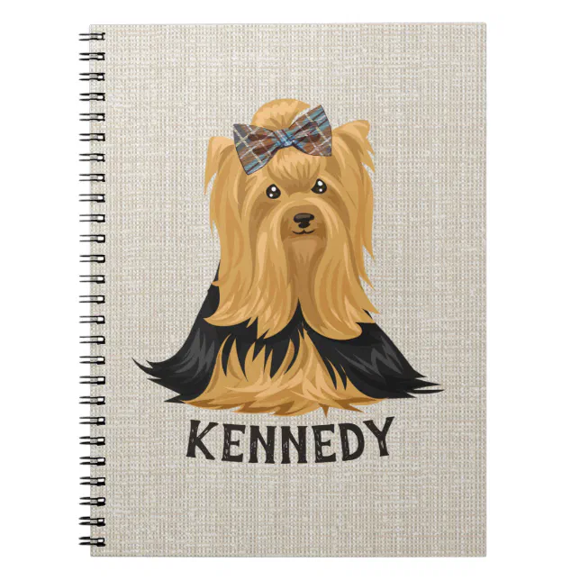Yorkie Puppy | Dog Yorkshire Terrier Personalised Notebook | Zazzle
