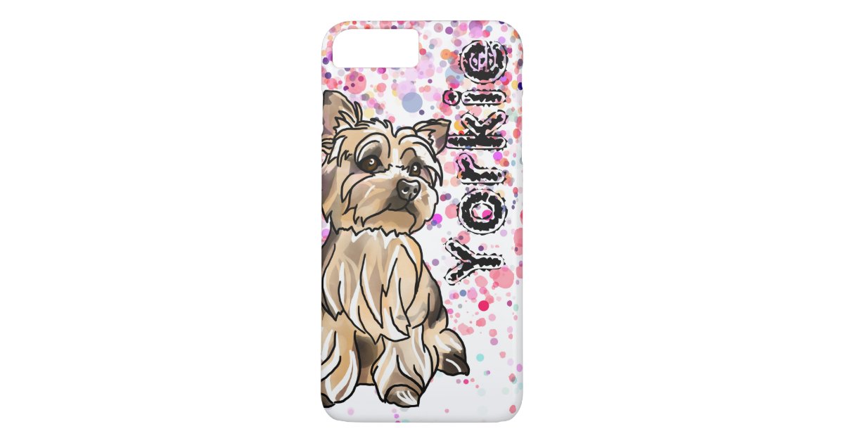 Yorkie Sun Sparkles (Add Your Pet's Name) Case-Mate iPhone Case | Zazzle