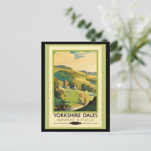 Yorkshire Dales Travel Poster Postcard | Zazzle