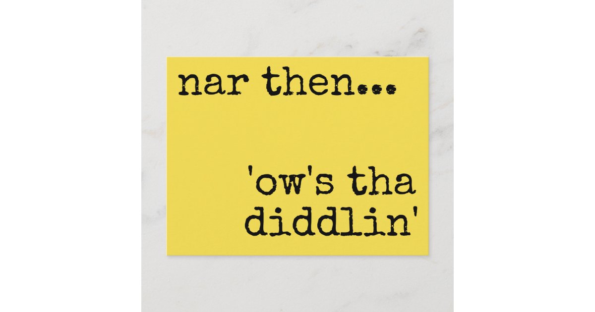 Yorkshire dialect postcard | Zazzle
