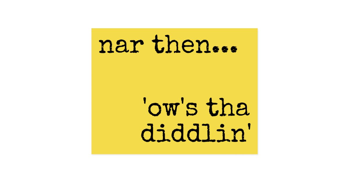 Yorkshire dialect postcard | Zazzle.co.uk