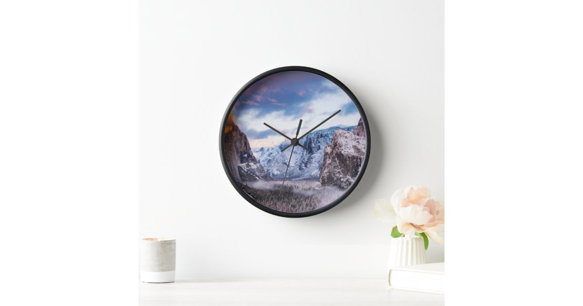 Yosemite National Park, California Clock | Zazzle