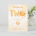 You Are My Sunshine turning TWO 2nd Birthday Party Invitation | Zazzle