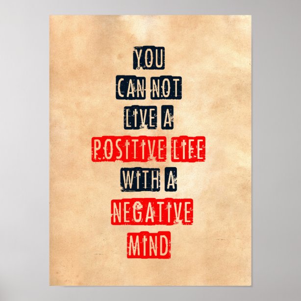 Positive And Negative Posters & Prints | Zazzle UK