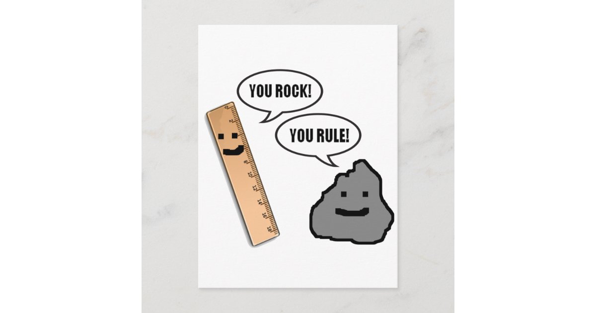 You Rock, You Rule Postcard | Zazzle