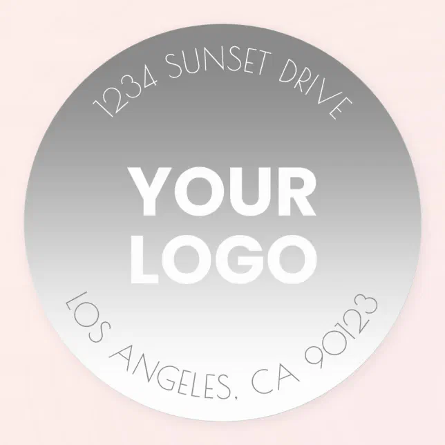 Your Business Logo | Editable Text & Colour Classic Round Sticker | Zazzle