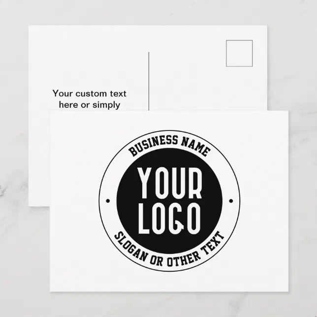 Your Business Logo or Design | Bold Editable Text Postcard | Zazzle