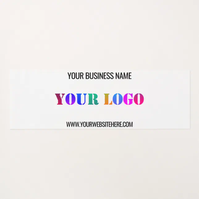 Your Company Logo and Text Yoga Mat Example | Zazzle