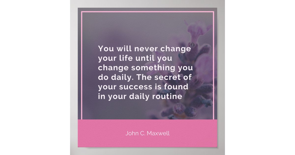 Your Daily Routine Poster | Zazzle