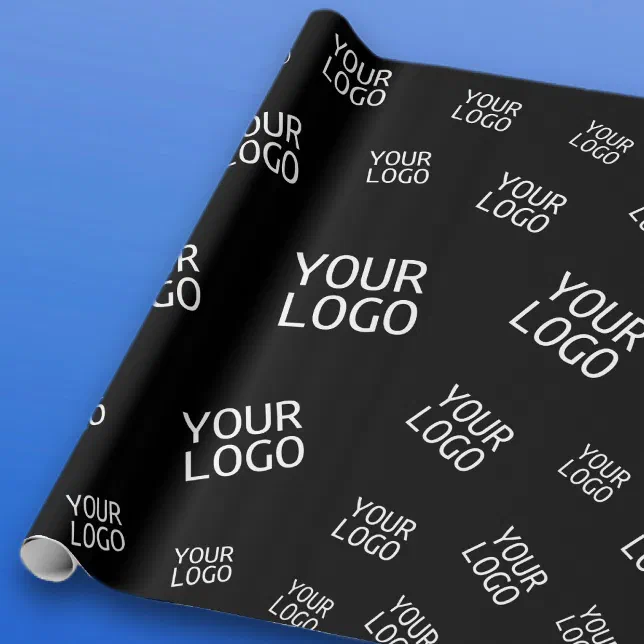Your Design, Photo or Business Logo Randomly Tiled Wrapping Paper | Zazzle
