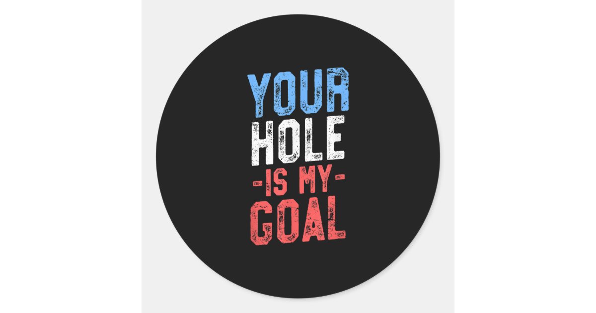 Your Hole Is My Goal Cornhole T Team 4th of July Classic Round Sticker ...