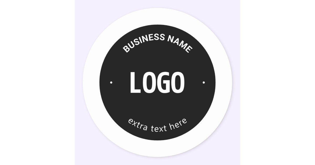 Your Logo, Image or Design & Editable Text Classic Round Sticker | Zazzle