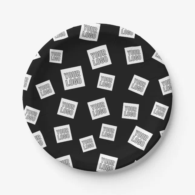 Your Logo, Photo or other Image | Random Placement Paper Plate | Zazzle