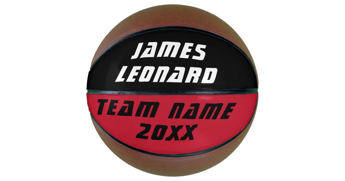 Your Name And Team Colours Personalised Basketball Zazzle your-name-and-team-colours-personalised-basketball-zazzle
