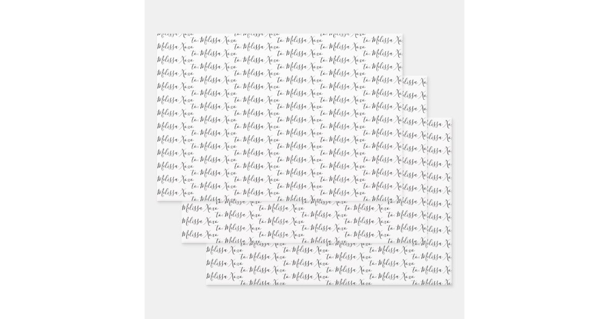 Your Name Modern Handwriting Wrapping Paper Sheet | Zazzle