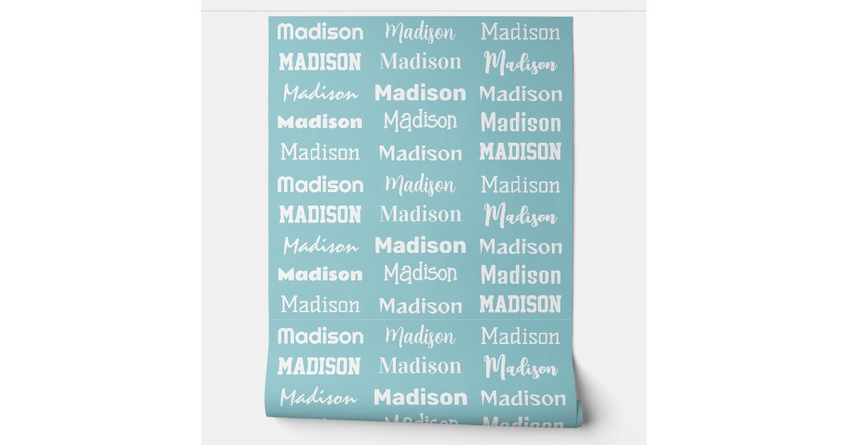 YOUR NAME Repeating Custom Colour Wallpaper | Zazzle