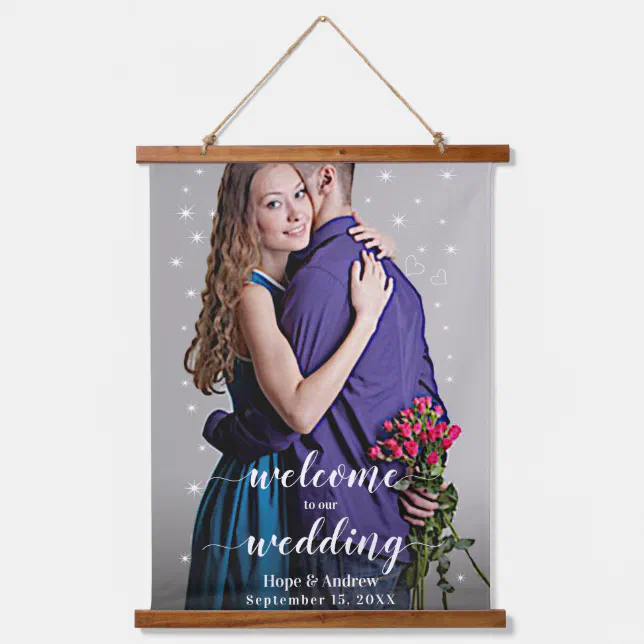 Your Photo Wedding Seating Chart and Welcome Wall Hanging Tapestry | Zazzle