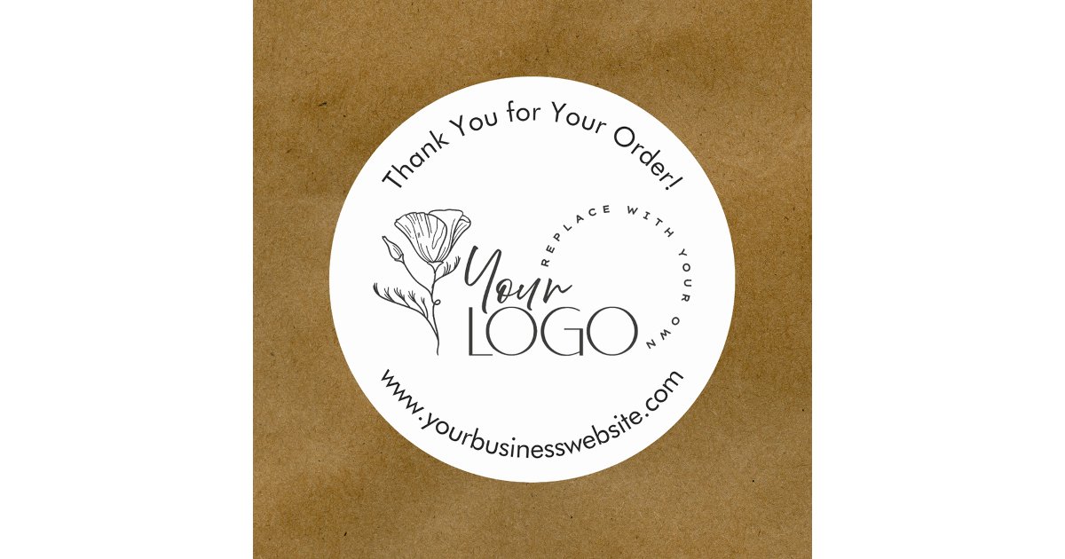 Your Promotional Business Logo Corporate Giveaway Classic Round Sticker ...