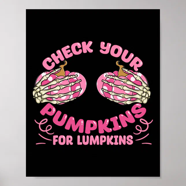 Your Pumpkins Breast Cancer Awareness Halloween Poster | Zazzle