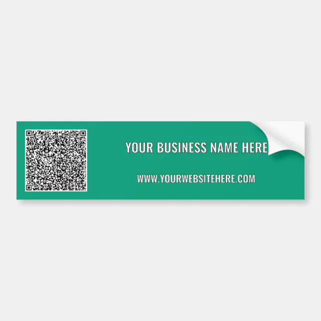 Your QR Code Custom Text Business Bumper Sticker | Zazzle