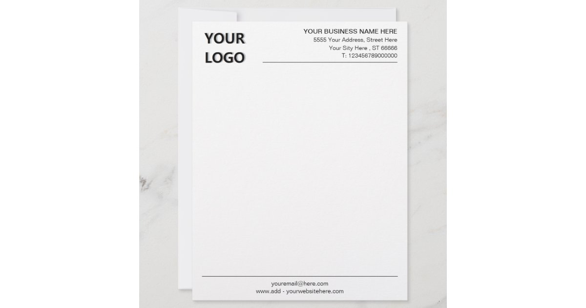 Your QR Code Scan Custom Text and Logo Letterhead | Zazzle