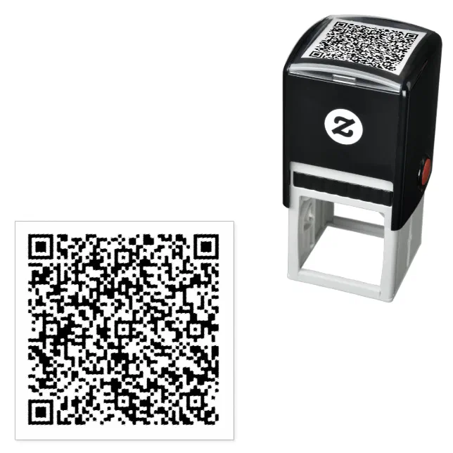 Your QR Code Scan Info Self-inking Stamp Template | Zazzle