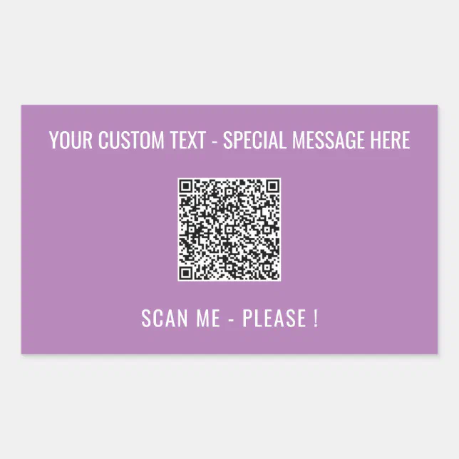 Your QR Code Scan Info Text and Colours Sticker | Zazzle