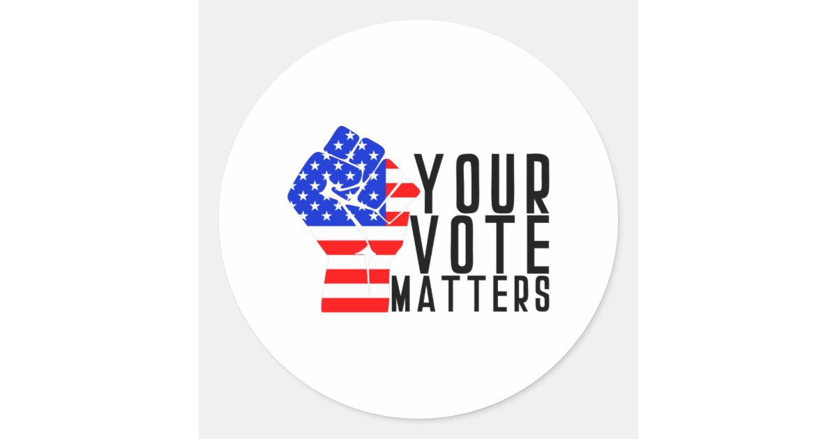 your vote matters classic round sticker | Zazzle