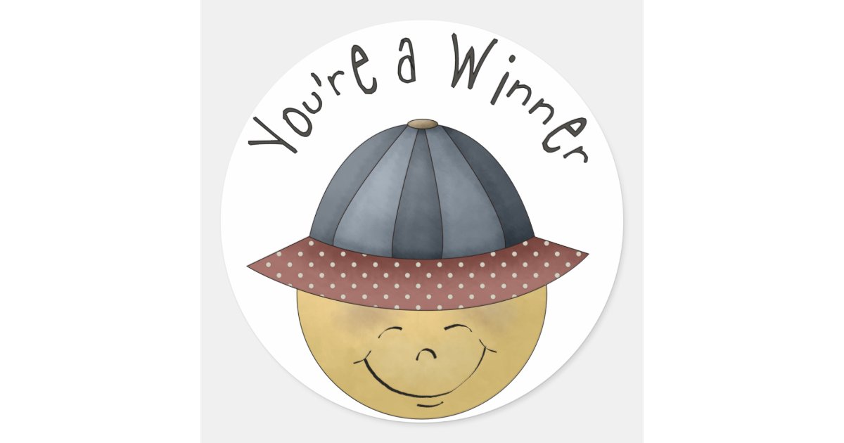 "You're a Winner Sticker | Zazzle