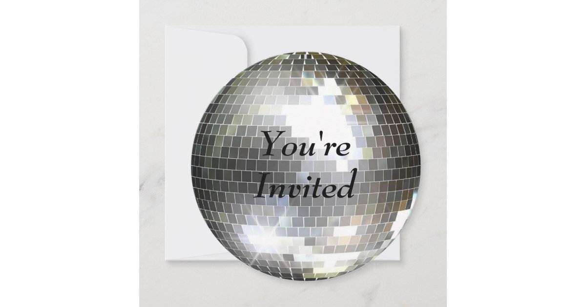 You're Invited - Disco Ball Invitation | Zazzle