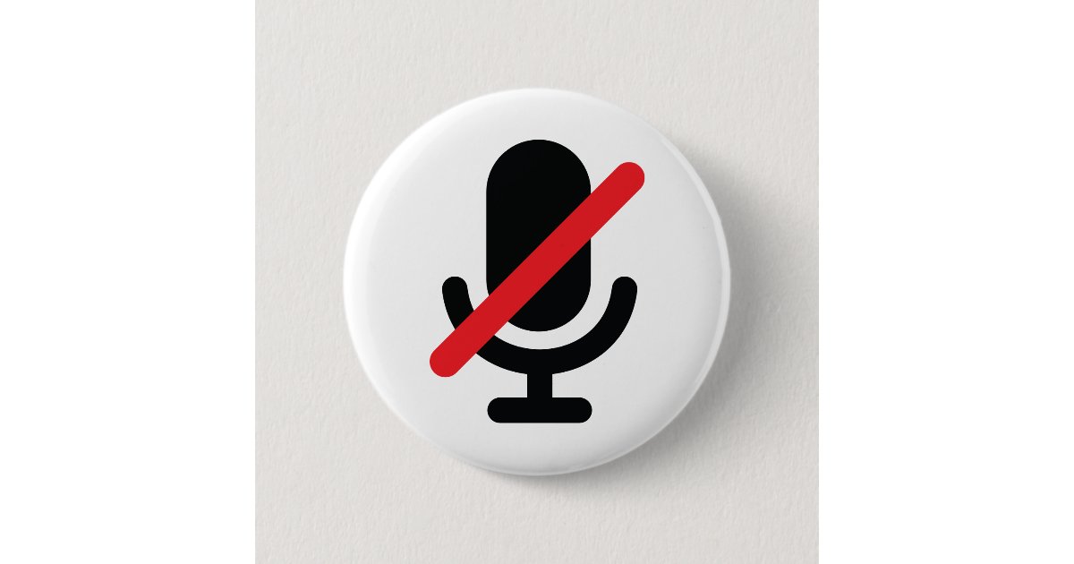 You're on mute. Button. 6 Cm Round Badge | Zazzle