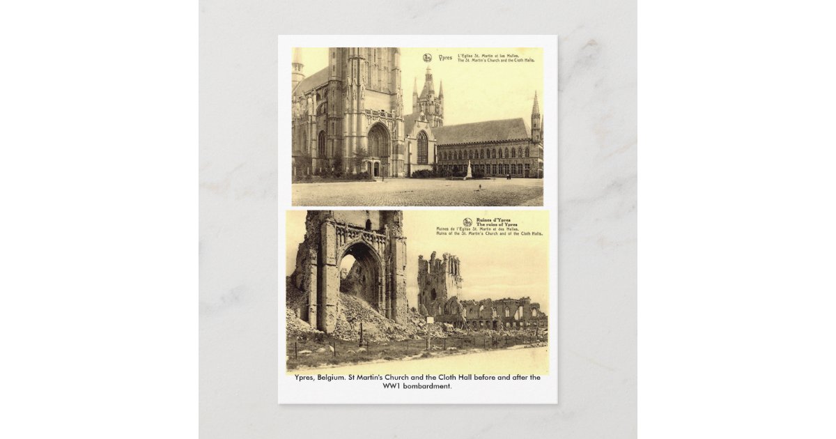 Ypres, Belgium - WW1 Bombardment Postcards | Zazzle