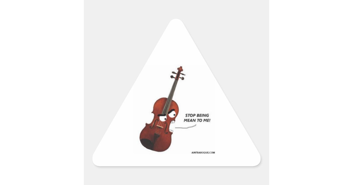 Yuri the Angry Viola Triangle Sticker | Zazzle