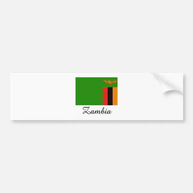 Zambia Flag Design Bumper Sticker | Zazzle