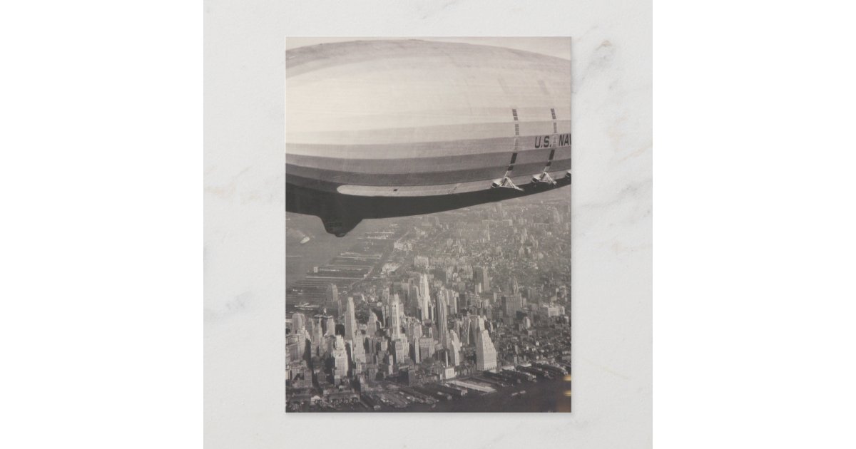 Zeppelin over New York City Postcard | Zazzle