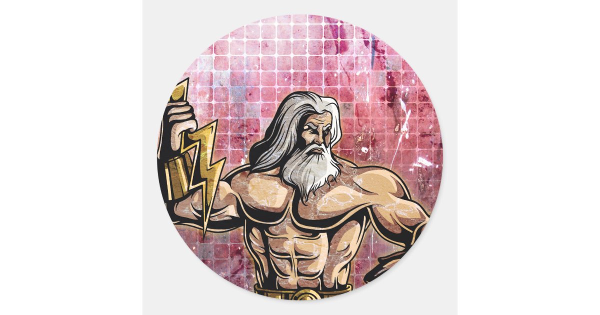 Zeus Classic Round Sticker | Zazzle
