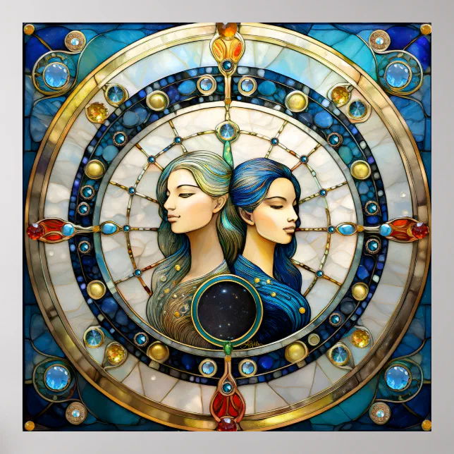 Zodiac - Gemini The Twins Poster | Zazzle
