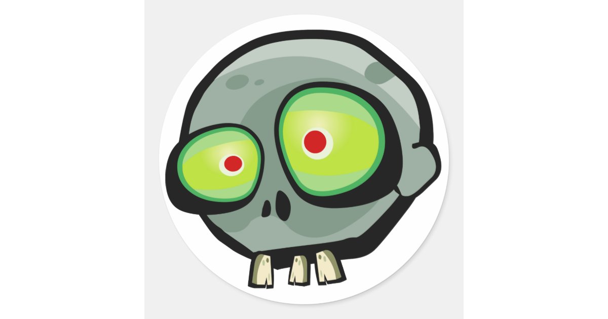 Zombie Jim Classic Round Sticker | Zazzle