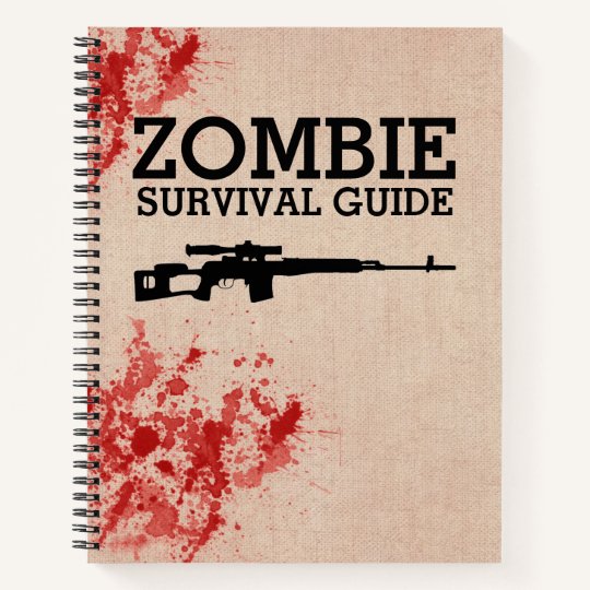 Zombie Survival Guide Funny Notebook | Zazzle.co.uk