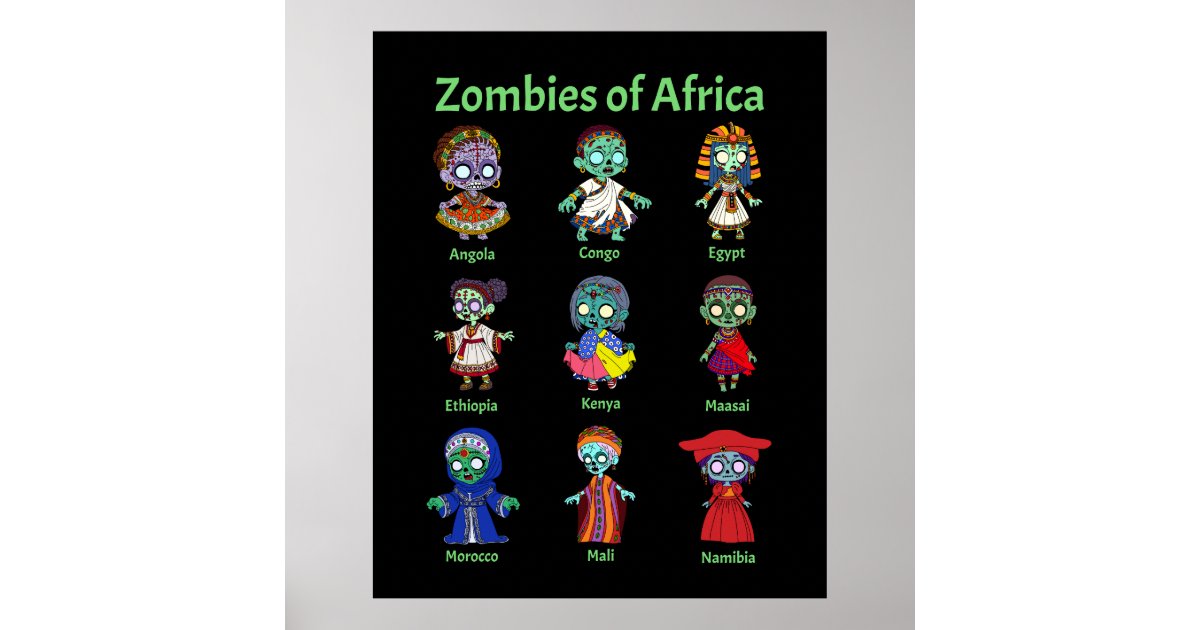 Zombies of Africa Poster | Zazzle
