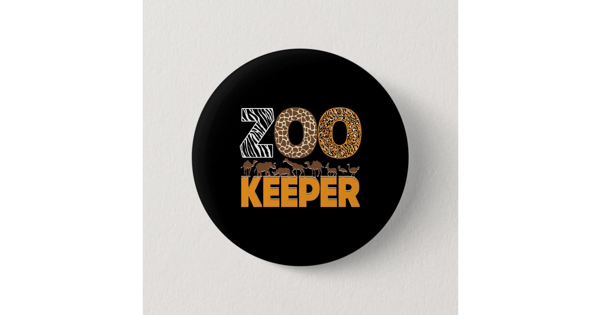 Zookeeper Zoo Animal Explorer Fun Safari Jungle 6 Cm Round Badge | Zazzle